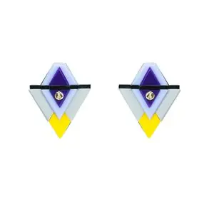 GISSA BICALHO Acrylic Dangle Earrings - Yellow
