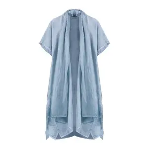ZHENABIA Shawl Kimono Baby Hooded Kimono - Blue