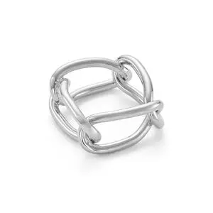 Côté Caché Chain Link Ring - Silver