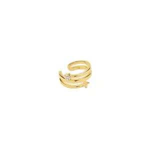 VANCHI Vanchi Star Crystal Ear Cuff Gold