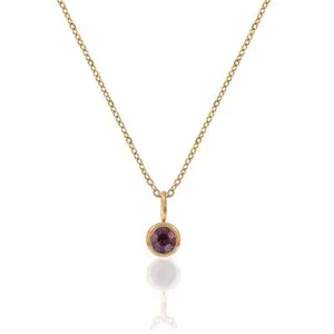 A WEATHERED PENNY Gold Plated Birthstone Pendant Necklace - Gold/yellow