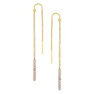 HEATHER HAWKINS Gold-filled Labradorite Threader Earrings - Blue