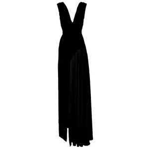 ALINA CERNATESCU Diva Silk Maxi Dress - Black