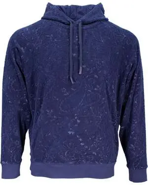 LORDS OF HARLECH Howard Towel Hoodie - Blue
