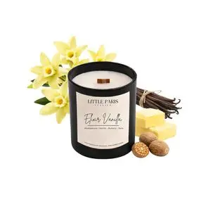 LITTLE PARIS ATELIER Luxury Scented Candle Elixir Vanilla - Black
