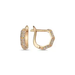 ECCE ARTISAN DIAMONDS 14k Diamond Tiny Hoop Earring - Rose Gold
