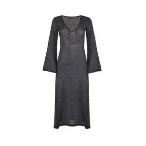 MONARCH Olivia Metallic Maxi Dress - Black