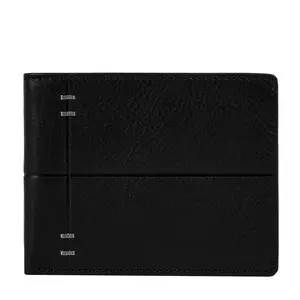 TIME RESISTANCE Leather Bifold Wallet Poetic Justice - Black