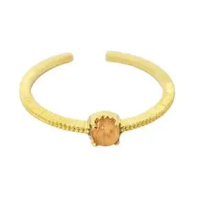 HARFI Citrine Gold-plated Adjustable Ring - Gold/yellow