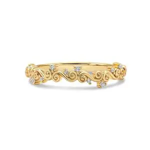 PTERA JEWELRY Modern Filigree Band - Gold