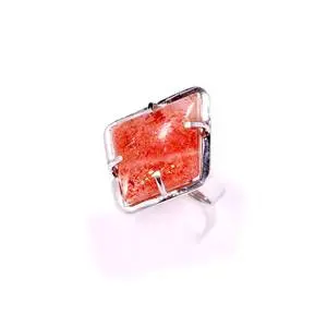 MINERALGEMS ✩ STUDIO Sunstone Ring - Red