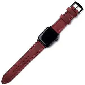 ROARCRAFT Apple Watch Ultra 49mm Leather Watch Strap - Red