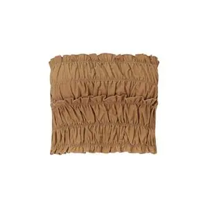 BALOU Shirring Tube Top - Brown