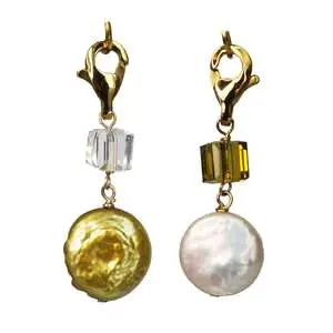MARQUISE SWIM Freshwater Pearls & Crystals Charm