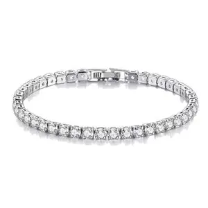 CHANEL JOAN ELKAYAM Jennifer Crystal Tennis Bracelet - Silver