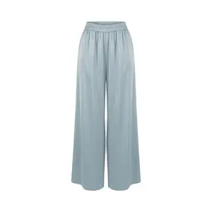 JANARA JONES Wide-leg Satin Lounge Pants