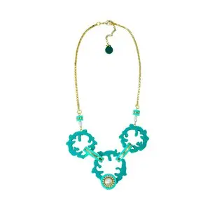 GISSA BICALHO Handmade Acrylic Necklace - Green