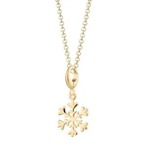 LILY CHARMED Plated Snowflake Charm Necklace - Gold