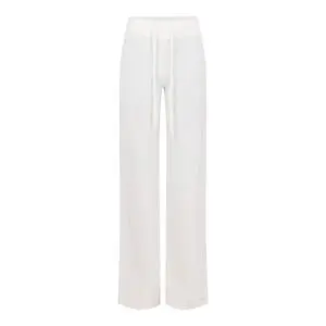 TIRILLM Loose Fit Merino Wool Trousers - White