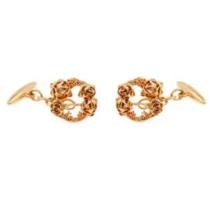 LEE RENEE Rose Halo Cufflinks - Rose Gold