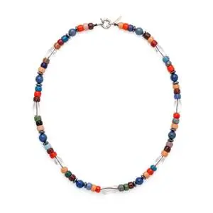 JAREDJAMIN Nomad Beaded Necklace - Gray