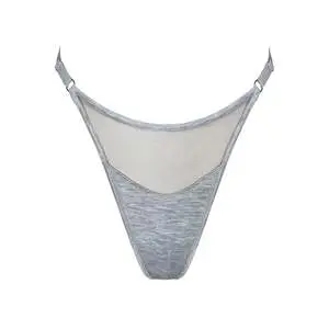 MONIQUE MORIN LINGERIE Core Adjustable Thong Fog - Grey