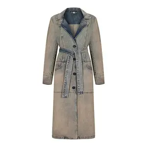 GOC DENIM Trench Coat - Blue