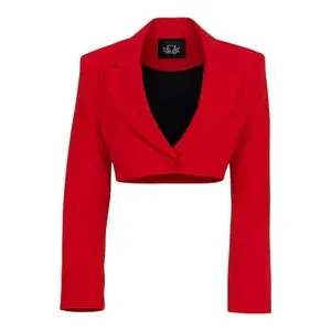 VAZAF Structured Cropped Blazer - Red