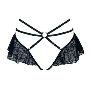 MONIQUE MORIN LINGERIE Hologram Skirted Harness - Black