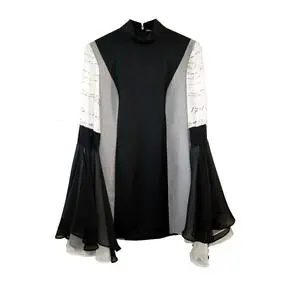 LAURA DAILI Silk Sleeve Mini Dress