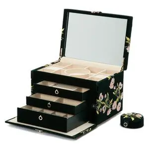 Wolf Zoe Large Jewellery Box - Green