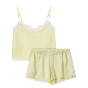 Spaghetti Strap Lace Camisole and Shorts