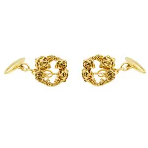 LEE RENEE Rose Halo Cufflinks - Gold
