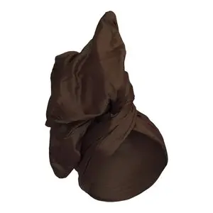 ROMER MILLINERY Silk Shantung Twist Turban - Brown
