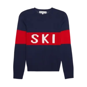 ELLSWORTH + IVEY Block Ski Crewneck Sweater - Blue