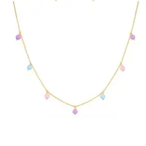 LA KAISER Opal Droplet Necklace - Gold