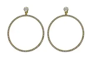 VICKISARGE Vickisarge Jumbo Clear Hoop Clip-On Earrings