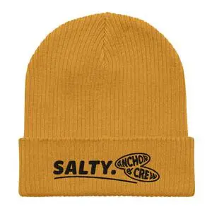 ANCHOR & CREW Organic Cotton Embroidered Beanie - Yellow