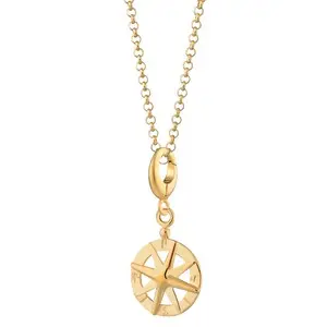 LILY CHARMED Plated Compass Charm Necklace