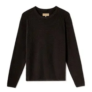 WESTON JON BOUCHER Ripley Crew Neck Cotton & Cashmere Sweater - Black