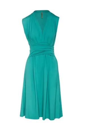 CONQUISTA V-neck Sash Dress