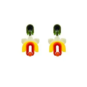 GISSA BICALHO Lilium Acrylic Pendant Earrings - Yellow