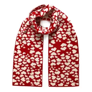 INGMARSON Hearts Wool & Cashmere Scarf - Red