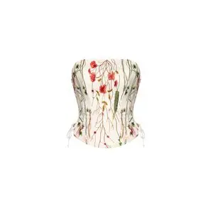 ELSAVA Flora Silk Corset - Yellow