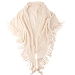 BEL CASHMERE Women's White Sienna Cashmere Shawl Ivory