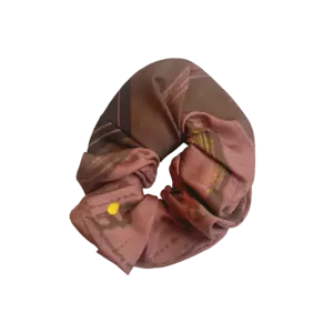 TASH AND LEY Silk Scrunchie - Brown