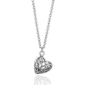 UNALOE Sterling Heart Necklace - Silver