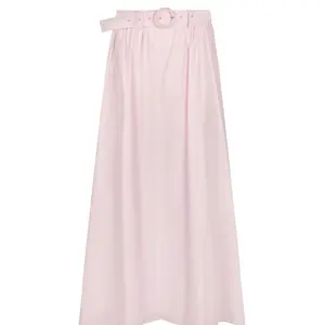 LOU&UP (FORMERLY LOUP CLOTHING) Flared Cotton Skirt With Belt - Pink