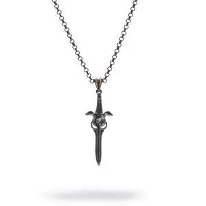 EBRU JEWELRY Serpent Blade Sterling Necklace - Silver