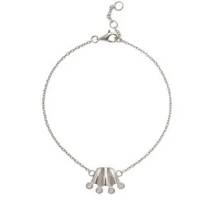 PEARL CODE Diamond Crown Chain Bracelet